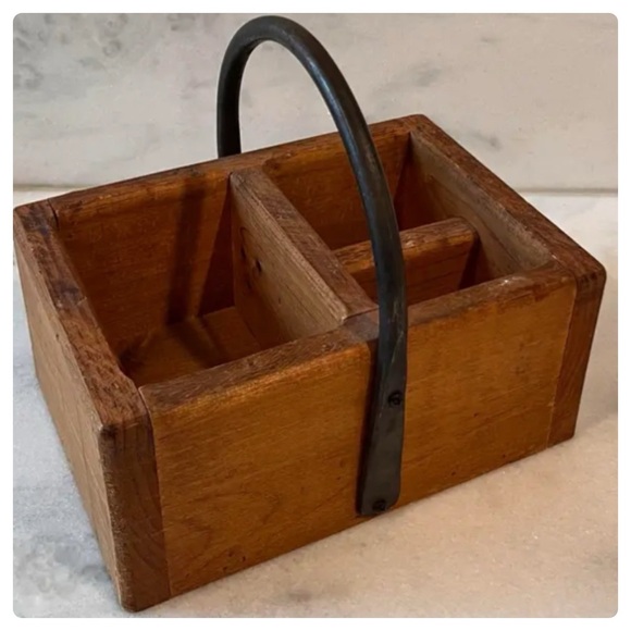 Storage & Organization | Vintage Rustic Wood Box With Wrought Iron ...
